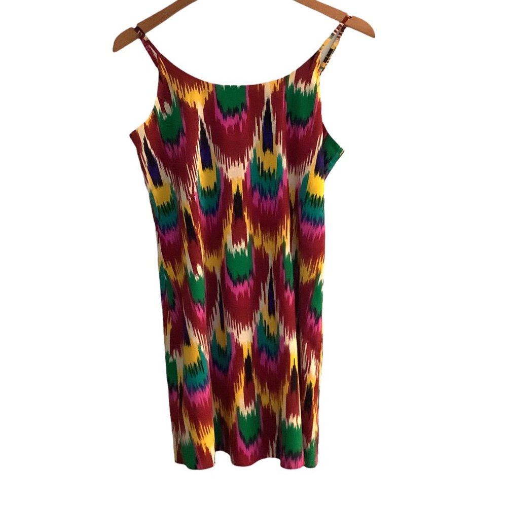 Alice + Olivia Pink Green Colorful Mini Slip Dress-Me… - Gem